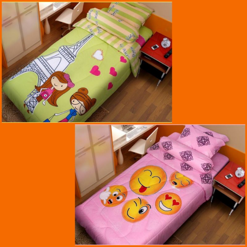 Jual BED COVER SET 4 KAKI SUPER SINGLE SIZE Shopee Indonesia