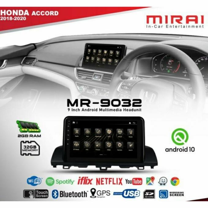 Jual Head Unit Android MIRAI 9032CP Honda Accord 2018-2020 MR 9032 CP 9inch | Shopee Indonesia