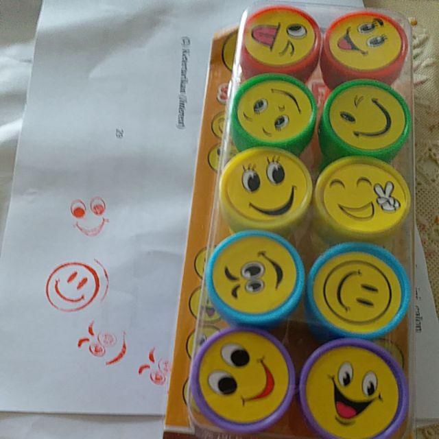 Stempel Stamp emoji, stamp smiley, stamp utk anak, stempel lucu dan ...