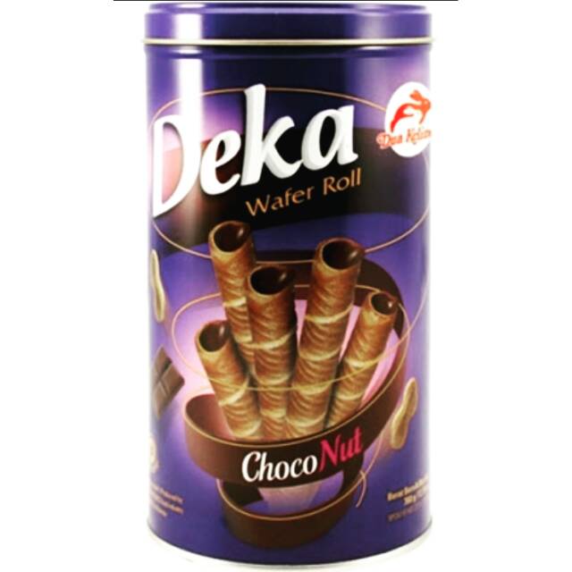 Jual Deka Wafer Roll Choco Nut Kaleng 360gr /DEKA Wafer Roll Choco ...