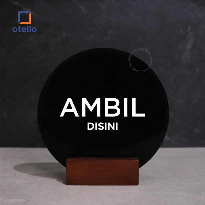 Jual Ambil Disini Table Sign Akrilik UV Signage Meja Papan Standing ...