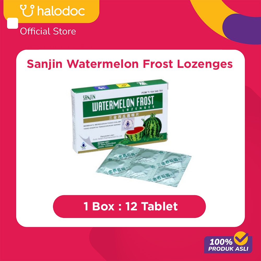 Jual Sanjin Watermelon Frost Lozenges 12 Tablet | Shopee Indonesia