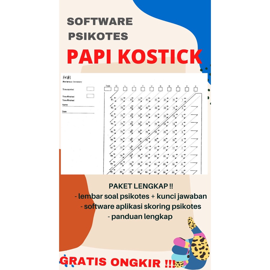 Jual tools/ software psikotest / papi kostick (NOTA) | Shopee Indonesia