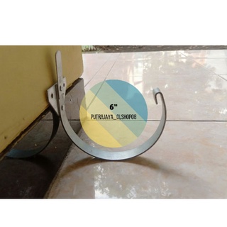 Jual klem talang setengah lingkar 6" klem talang oval 6" gantungan ...