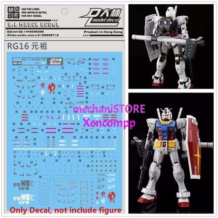 Jual Water Decal RG RX78 Gundam DL MODEL | Shopee Indonesia