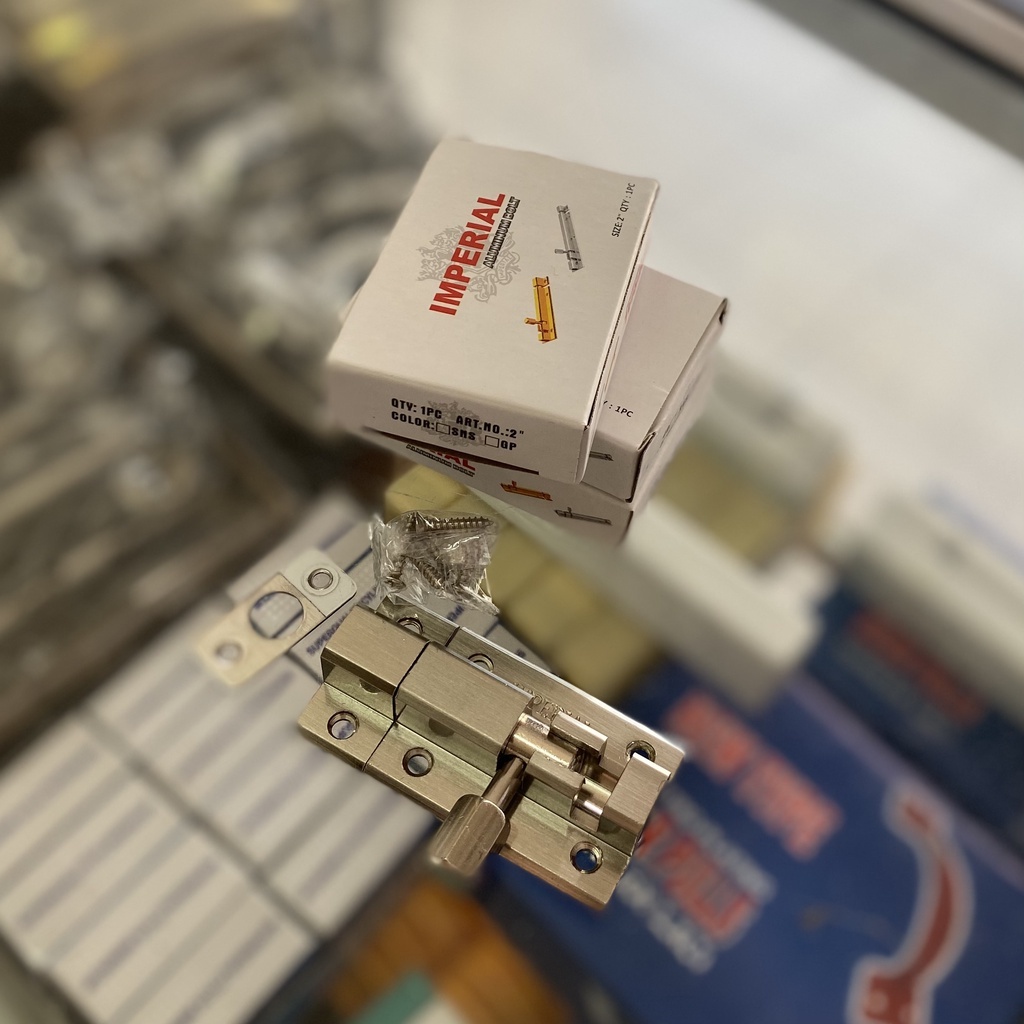 Jual Grendel/Gerendel/Selot Aluminium Tebal Imperial 2inch (Selot Pintu ...