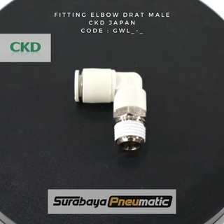 Jual CKD - Fitting Elbow Drat Male - GWL8-8 (OD8mm, Drat 1/4) - Japan | Shopee Indonesia