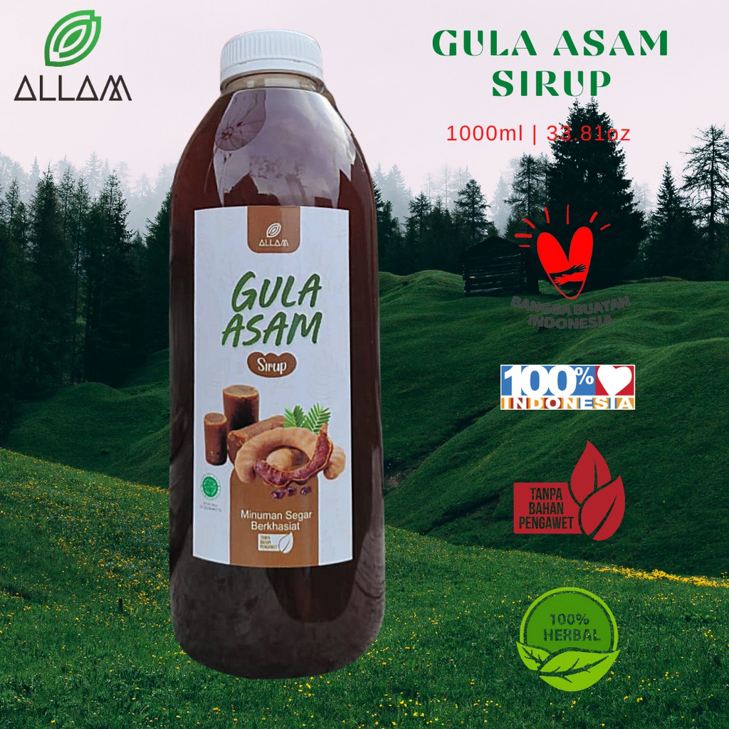 Jual GULA ASAM SIRUP 1000 ml - ALLAM ID | Shopee Indonesia