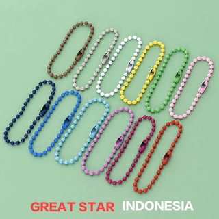 Jual Rantai Biji Lada Warna Keychain DIY Gantungan Kunci Ballchain ...
