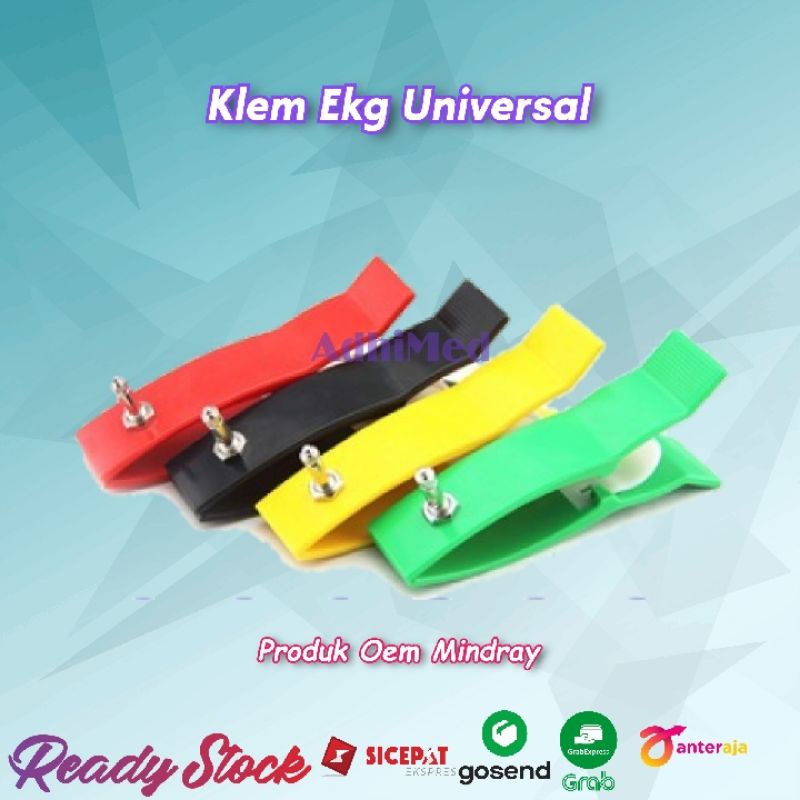Jual jepitan ecg untuk kaki tangan / ecg clamp / klem ekg / klem ecg ...