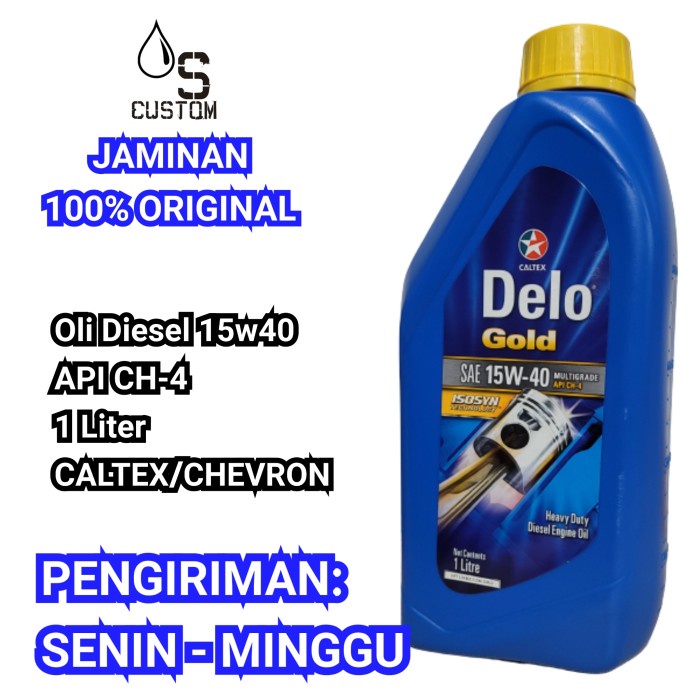 Jual Oli Diesel Caltex 15w40 Delo Gold 1L Chevron | Shopee Indonesia