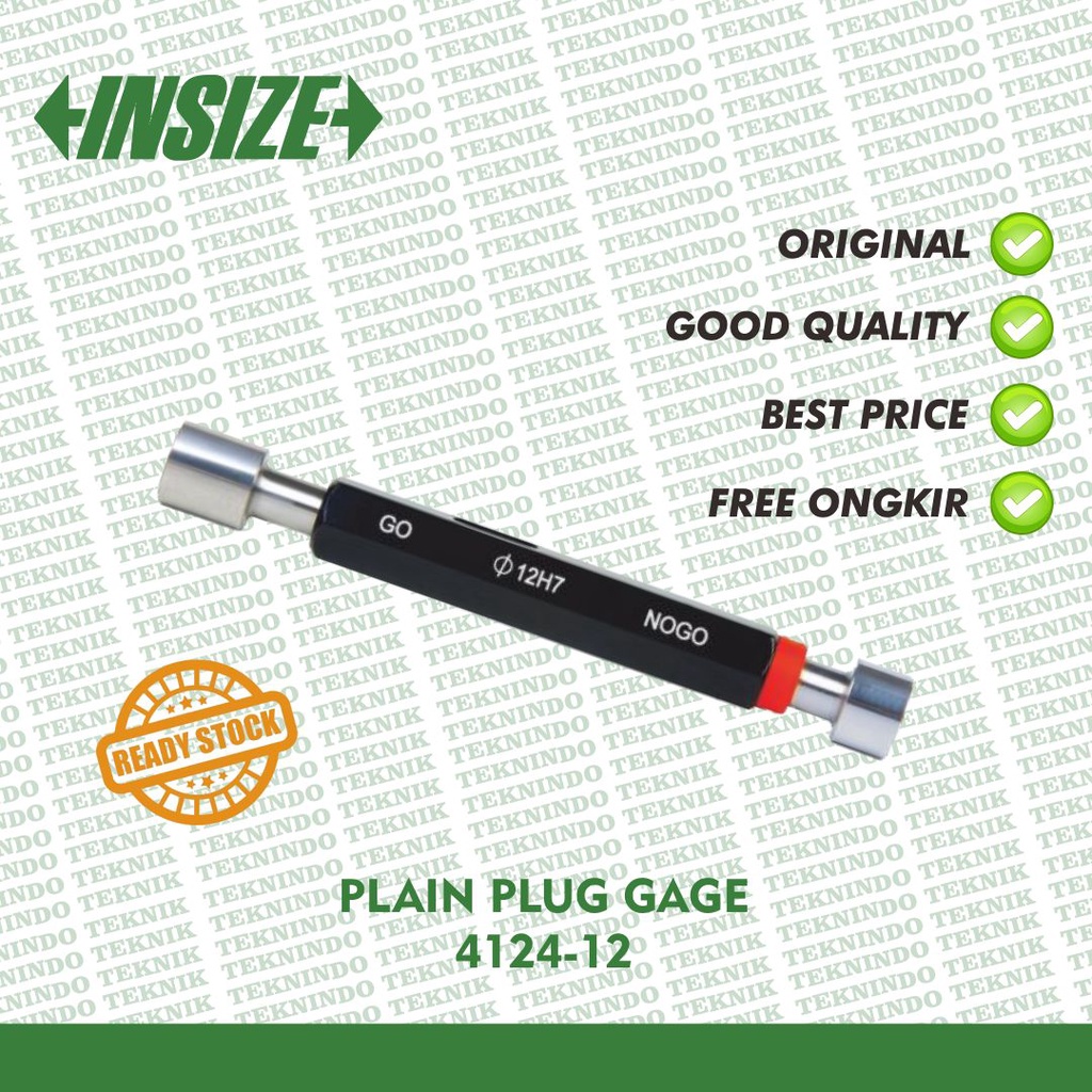 Jual Insize Plain Plug Gage 4124-12 H7 Ukuran 12mm Original | Shopee Indonesia