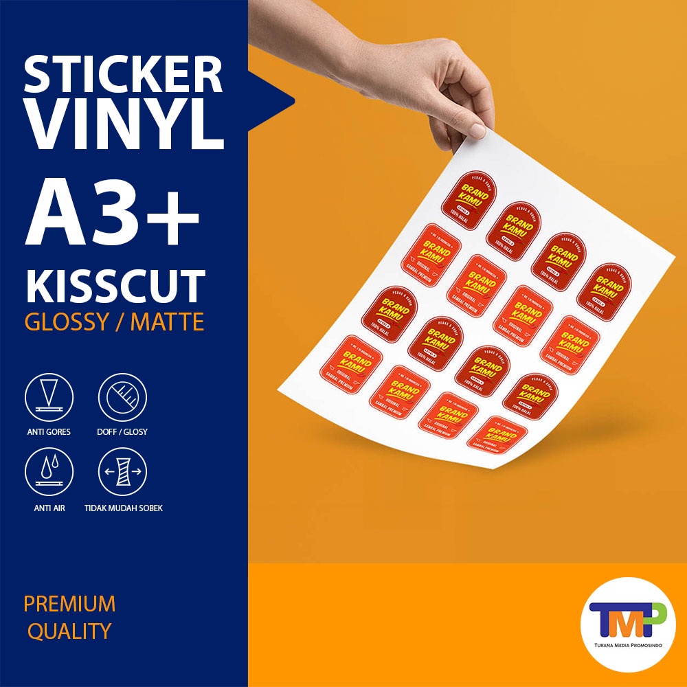 Jual Cetak Sticker Vinyl Ukuran A3 kisscut + Laminasi | Shopee Indonesia