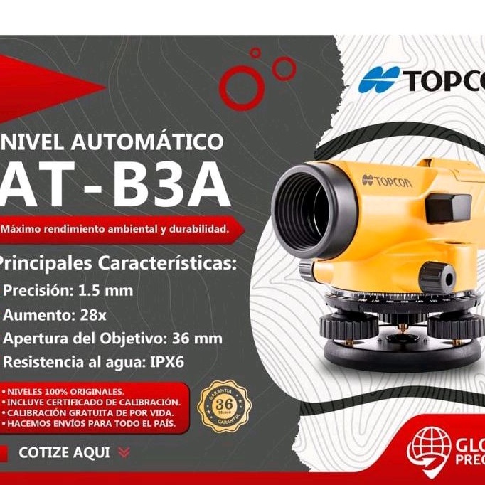 Jual Auto Level Topcon AT-B3A / Automatic Level Topcon ATB3A / Waterpass Topcon AT B3A Baru ...