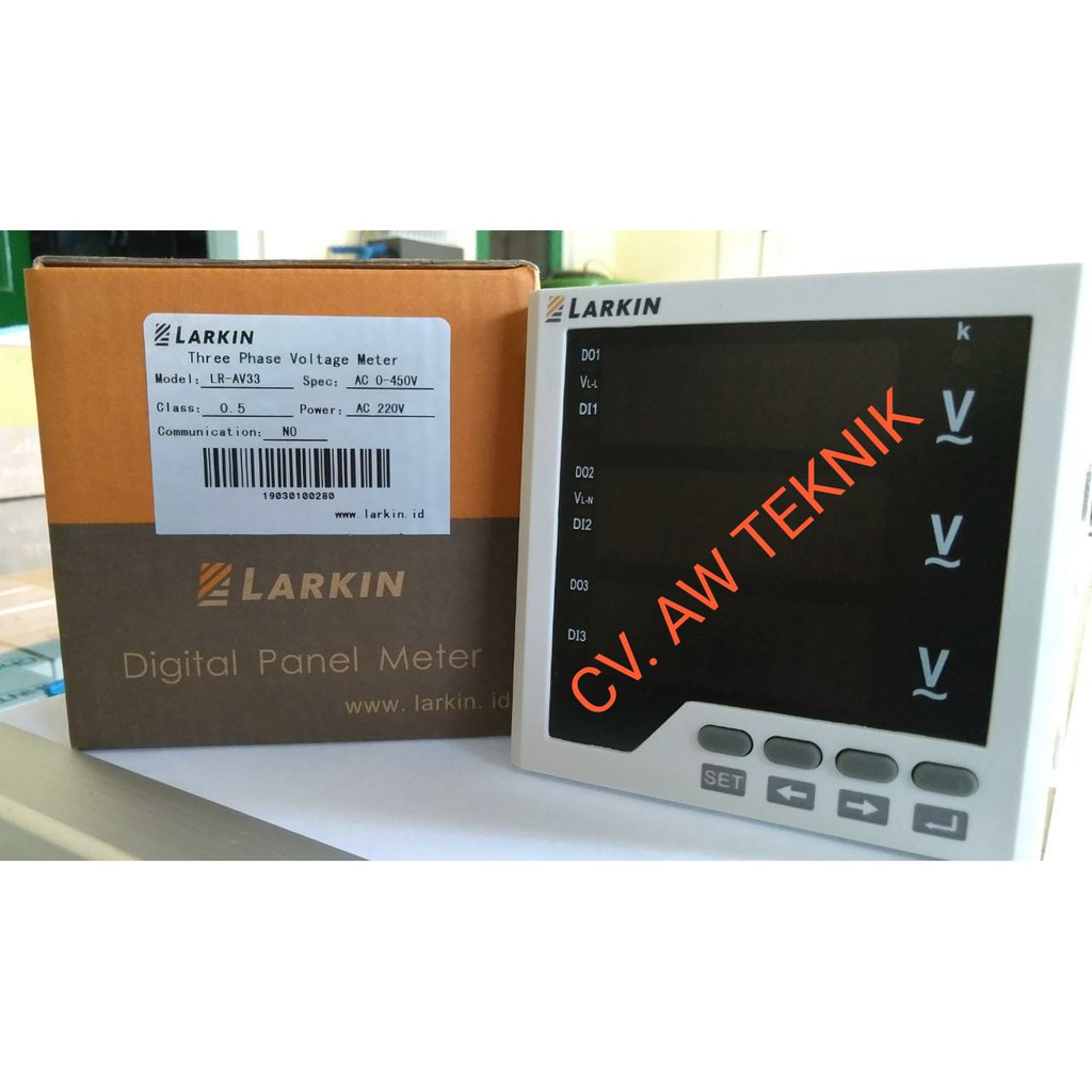 Jual Digital Voltmeter Three Phase AC Voltage Meter / LR-AV33 ( LARKIN ) | Shopee Indonesia
