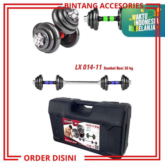 Jual W048 ALAT GYM ALAT OLAH RAGA PERLENGKAPAN GYM DUMBLE BARBEL 3O ...