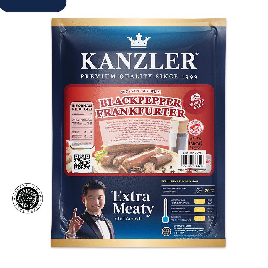 Jual Kanzler Beef Blackpepper Frankfurter [300 gr] | Shopee Indonesia