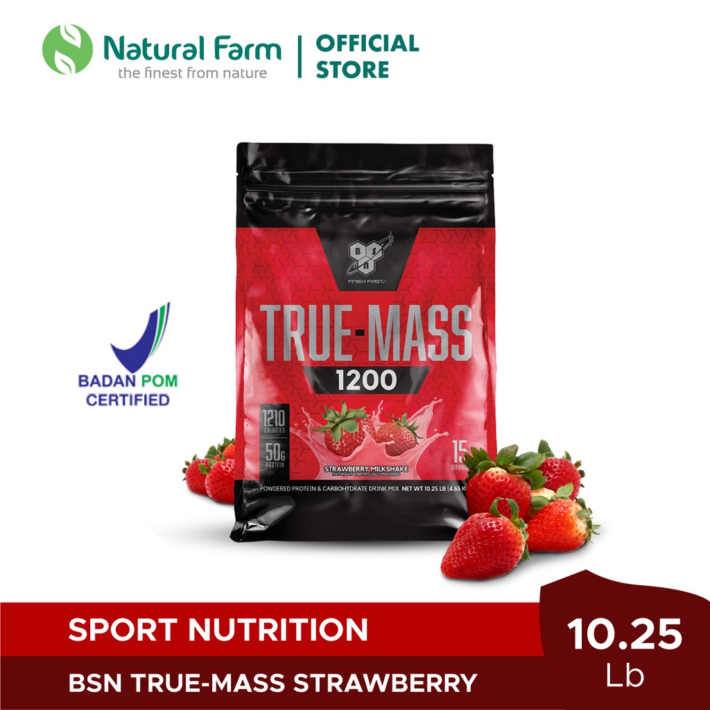Jual BSN True Mass 1200 Strawberry 10,25 Lb | Shopee Indonesia