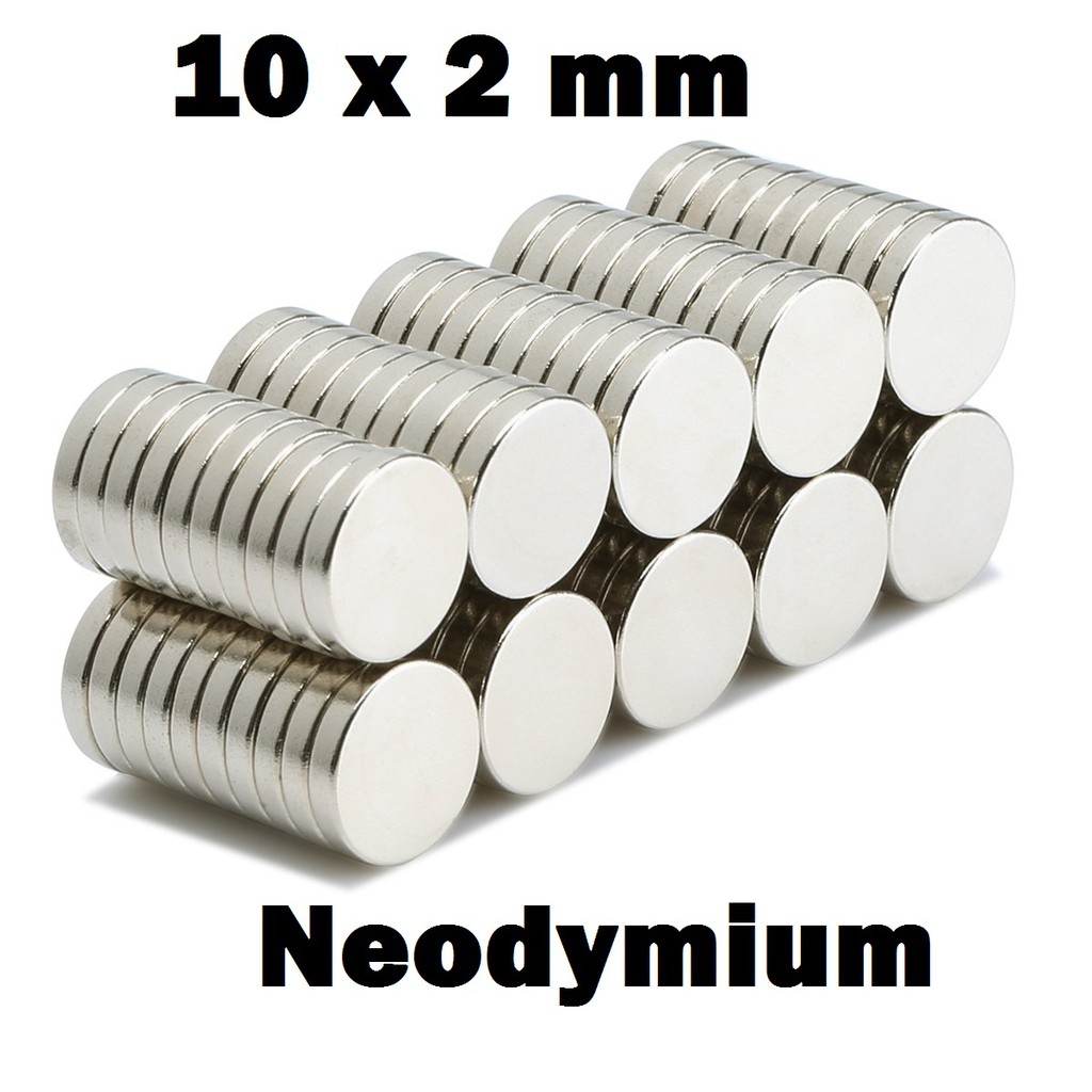 Magnet Super Neodymium N52 Coin Round Cylinder Bulat NdFeB 10 x 2 mm ...