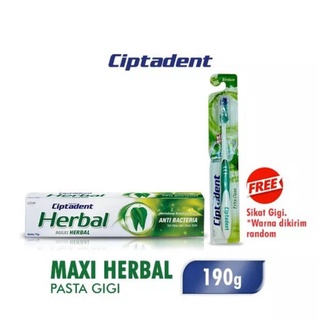 Jual CIPTADENT Toothpaste Herbal Tube 190gr | Shopee Indonesia