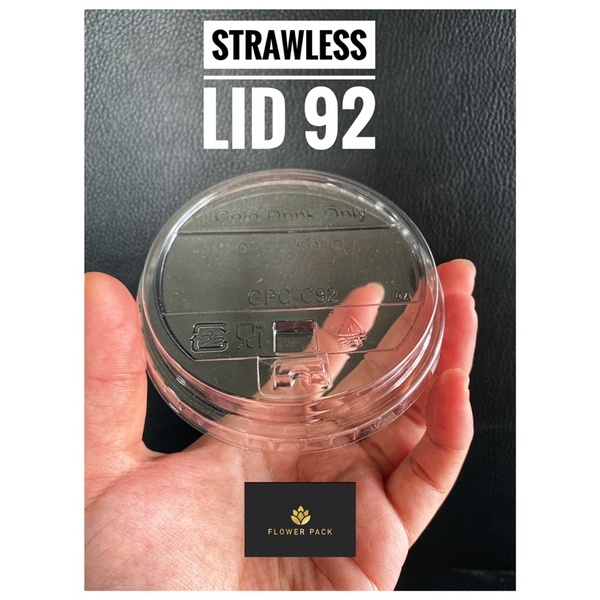 Jual strawless lid 92/ tutup strawless/ strawless lid/ /strawless 92mm ...