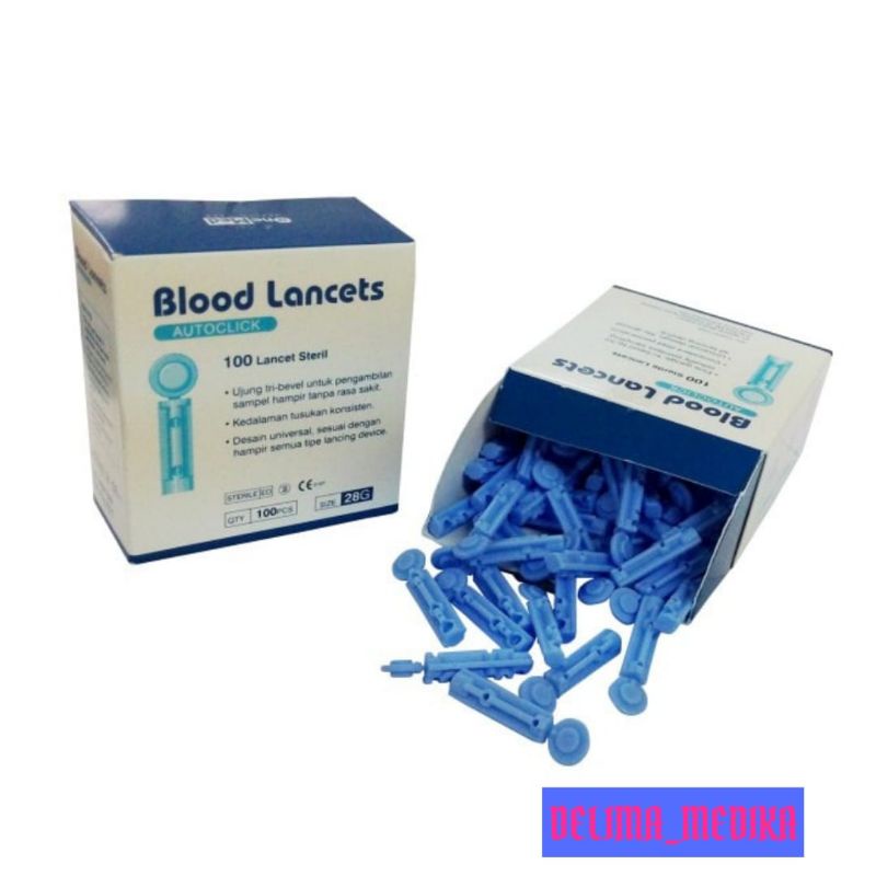 Jual Blood Lancet Onemed / Alat Bantu Cek ( Kolesterol,Gula Darah,Asam ...