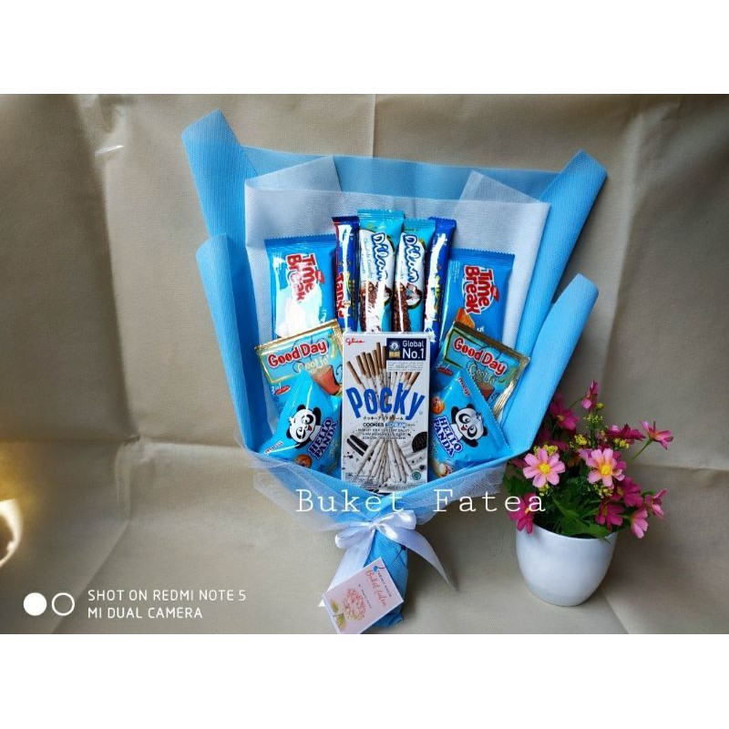 Jual Buket A1 buket snack biru muda buket jajan buket pocky buket ...