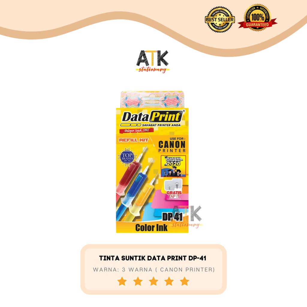Jual Tinta Suntik Data Print 3 Warna DP 41- Printer Canon atk Indonesia ...