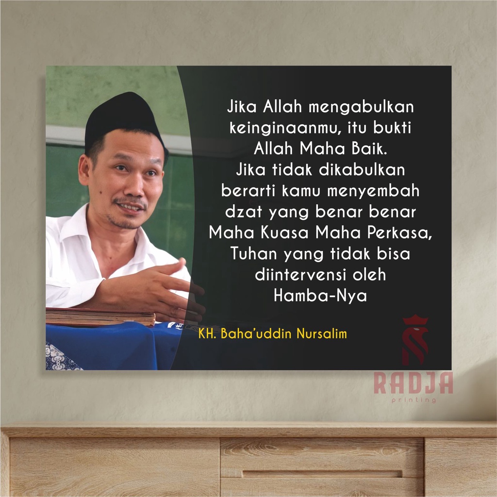 Jual Poster Nasehat Ulama (Gus Baha) 30x40cm Hiasan Dinding Minimalis ...