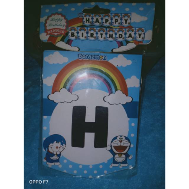 Jual Bunting Flag HBd / banner flag karakter Doraemon tipe 3 / bunting ...