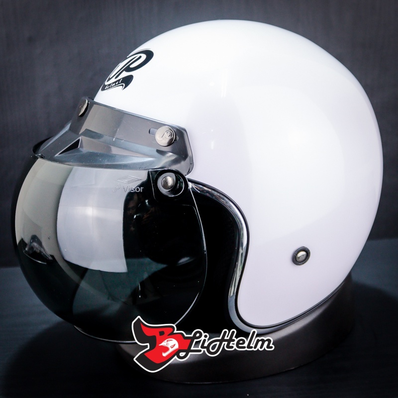 Jual HELM JP RETRO NEW BIGIE SOLID PEARL WHITE | JPX HELM RETRO CLASSIC ...