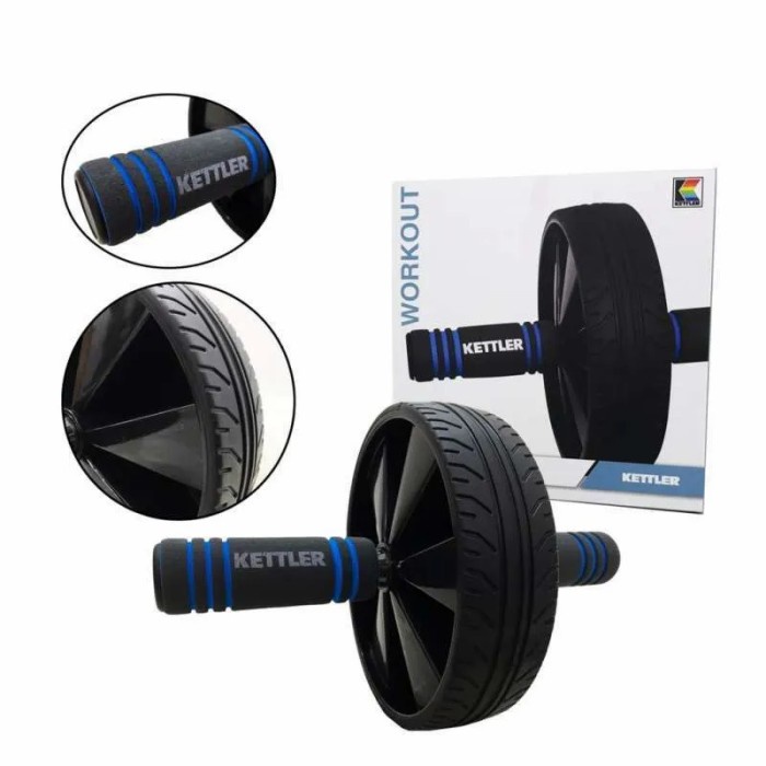 Jual roller-abs- double wheel exerciser kettler / push up roller/ roda ...