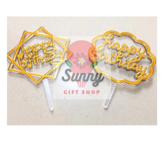 Jual Topper Kue Happy Birthday / Topper Plastik / Topper murah /Topper ...