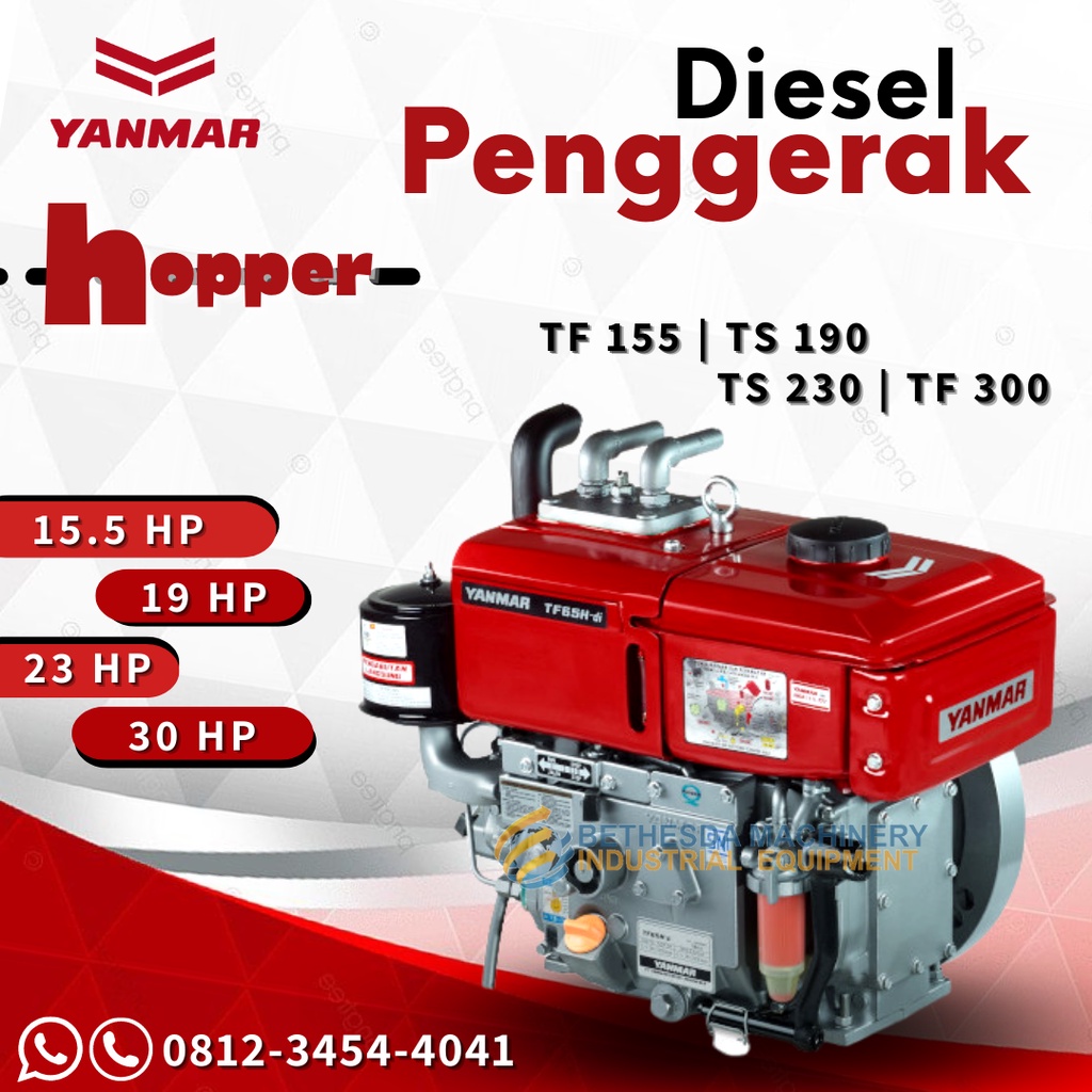 Jual Mesin diesel 15.5 Hp Penggerak TS 19 HP YANMAR 23 HP Hopper 30 Pk | Shopee Indonesia