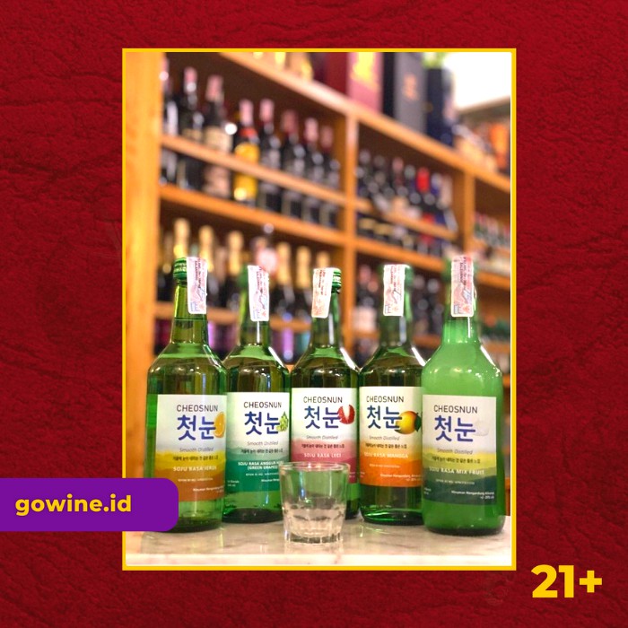 Jual Promo 6 Botol!! Cheosnun Soju 360ml Mix Variant Free Sloki ...