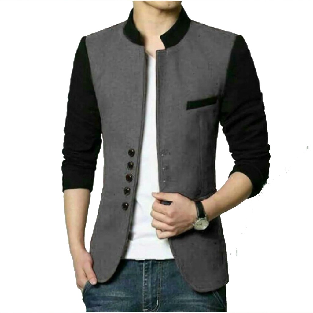Jas Blazer Rain Kerah Ciangi Slimfit Casual Pria Modern | Shopee Indonesia