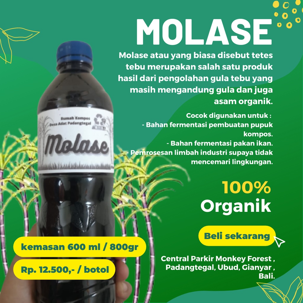 Jual Molase atau Gula Tetes Tebu Murni kemasan 600ml Bali | Shopee ...