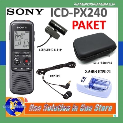 Jual Sony Digital Voice Recorder ICD-PX Series with Built-in Mic and USB 4GB Memory | Shopee ...
