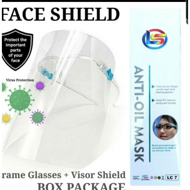 Jual Face Shield Kacamata Nagita Pakai Box Anti Oil Mask Package APD ...