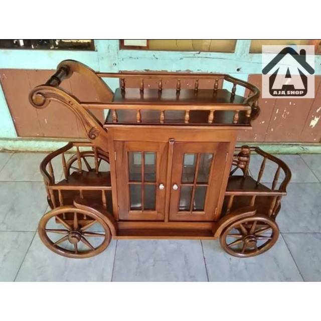 Jual Kereta dorong minimalis kayu jati / troli kayu jati - Ajashop ... Jual Kereta dorong minimalis kayu jati / troli kayu jati - Ajashop ...