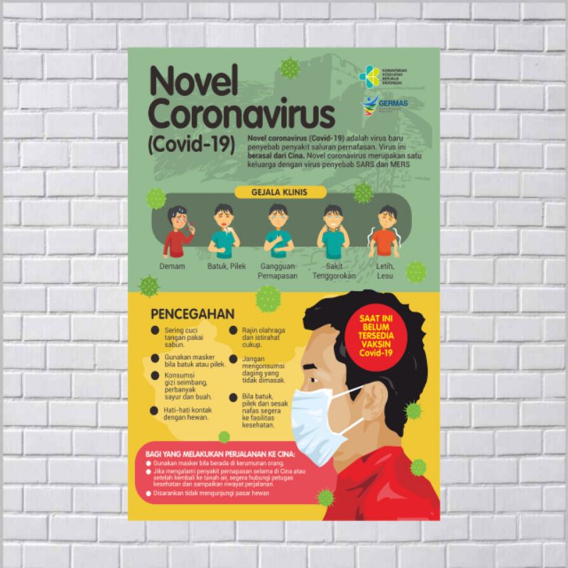 Jual Poster Kesehatan Novel Coronavirus (COVID-19) | Shopee Indonesia