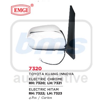 Jual Spion Emgi Toyota Kijang Innova 2008 Hitam Elektrik RH | Shopee ...