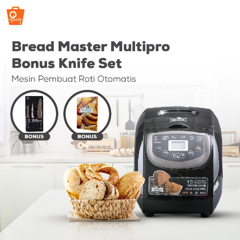 Jual Mesin Pembuat Roti/Bread Master Multipro 600 watt Hitam | Shopee ...