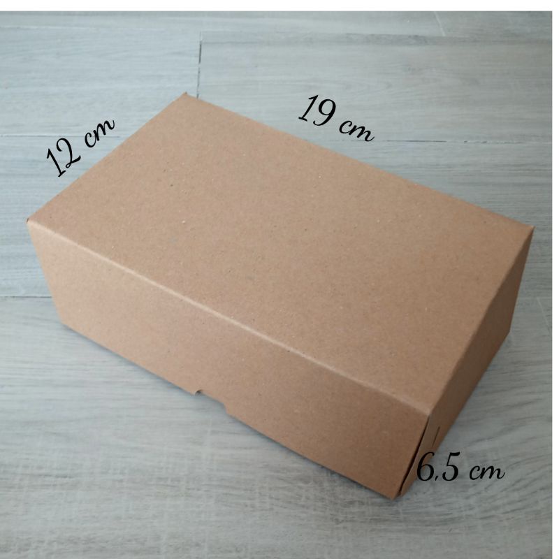 Jual Dos Box kotak kue Kraft NBK coklat ukuran 19x12x6,5 minimal ...