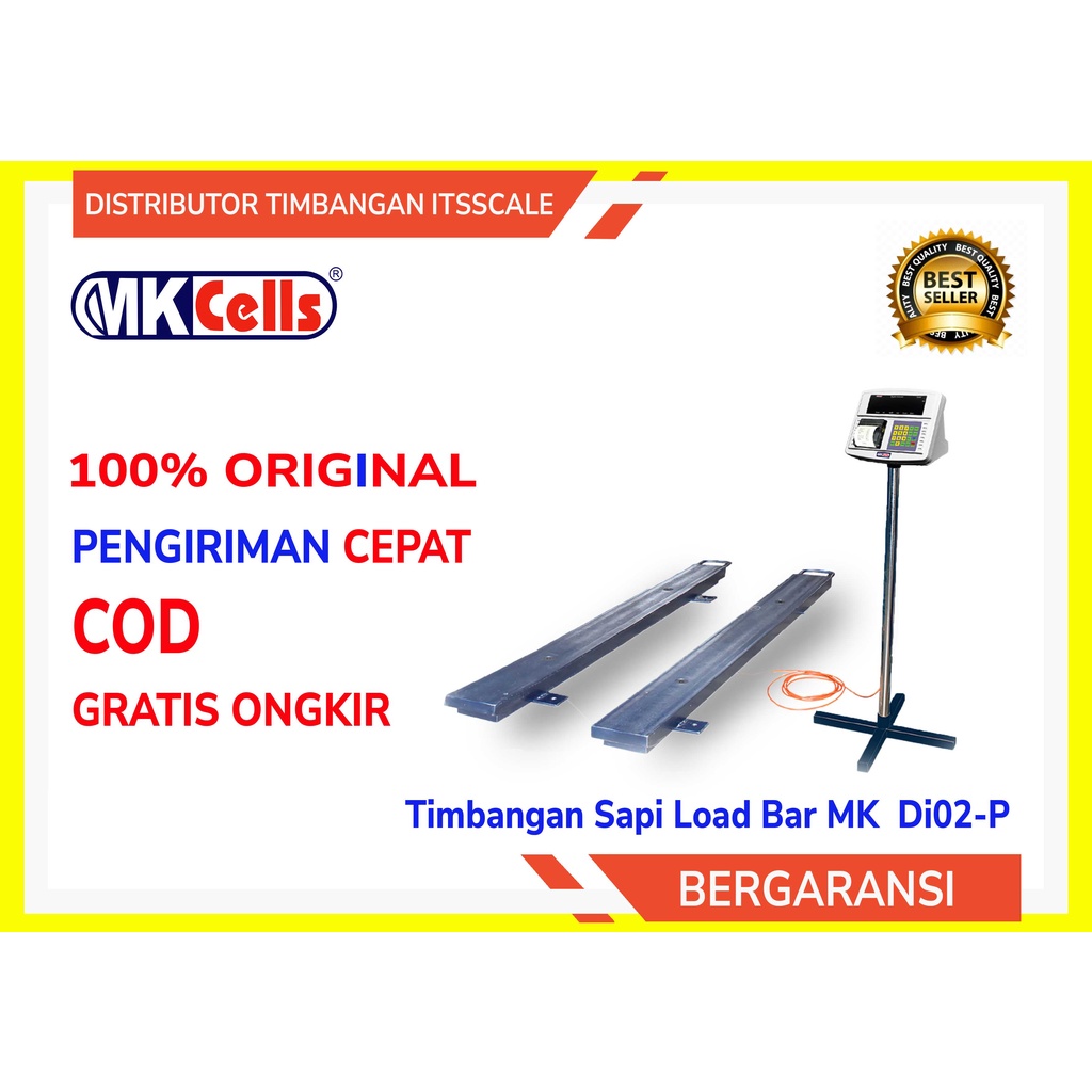 Jual Timbangan Sapi / Timbangan Ternak / Load Bar MK Di02-P Kap. 1Ton ...