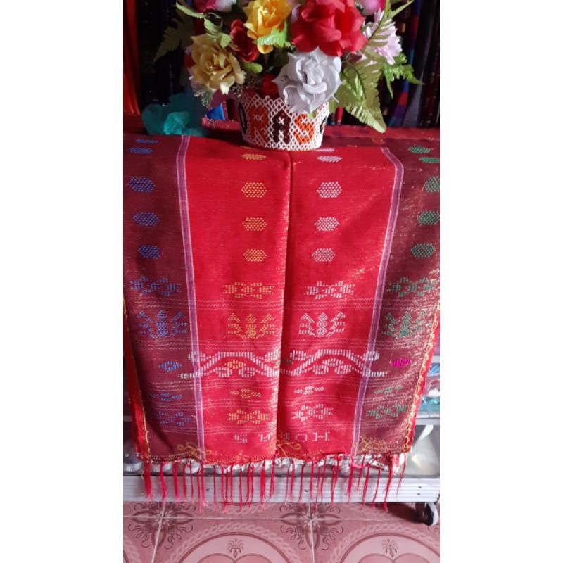 Jual ULOS SADUM MERAH KAIN TENUN KHAS BATAK TOBA ULOS MURAH BORDIR KAIN ETNIK SUMATERA UTARA ...