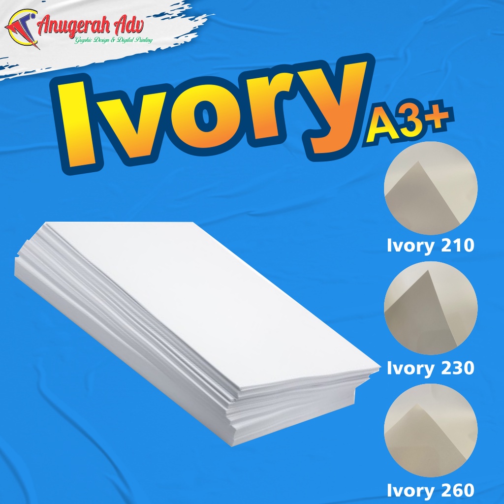 Jual KERTAS IVORY 230gr A3+ | ART KARTON 230gr A3+ (31X47cm) | Shopee Indonesia