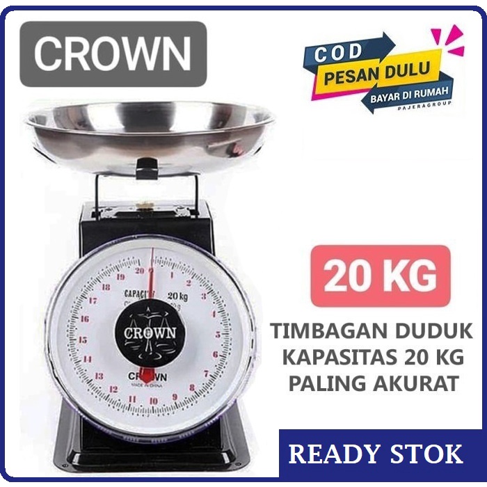 Jual Timbangan Crown Timbangan Duduk Timbangan Manual Timbangan Buah 20 Kg Super Akurat | Shopee ...