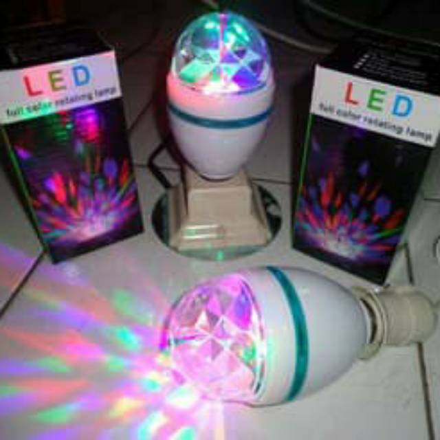 Jual LAMPU PUTAR DISCO PARTY - LED FULL COLOR ROTATING LAMP | Shopee ...