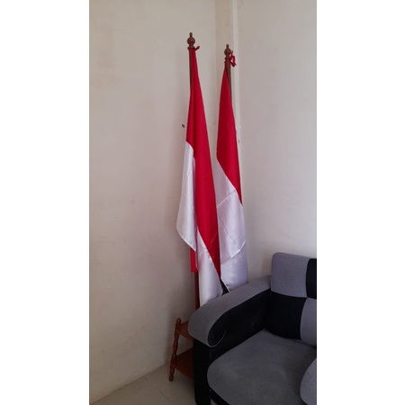 Jual Tiang Bendera Pataka + Bendera Indonesia ukr. 90 x 135 cm ...